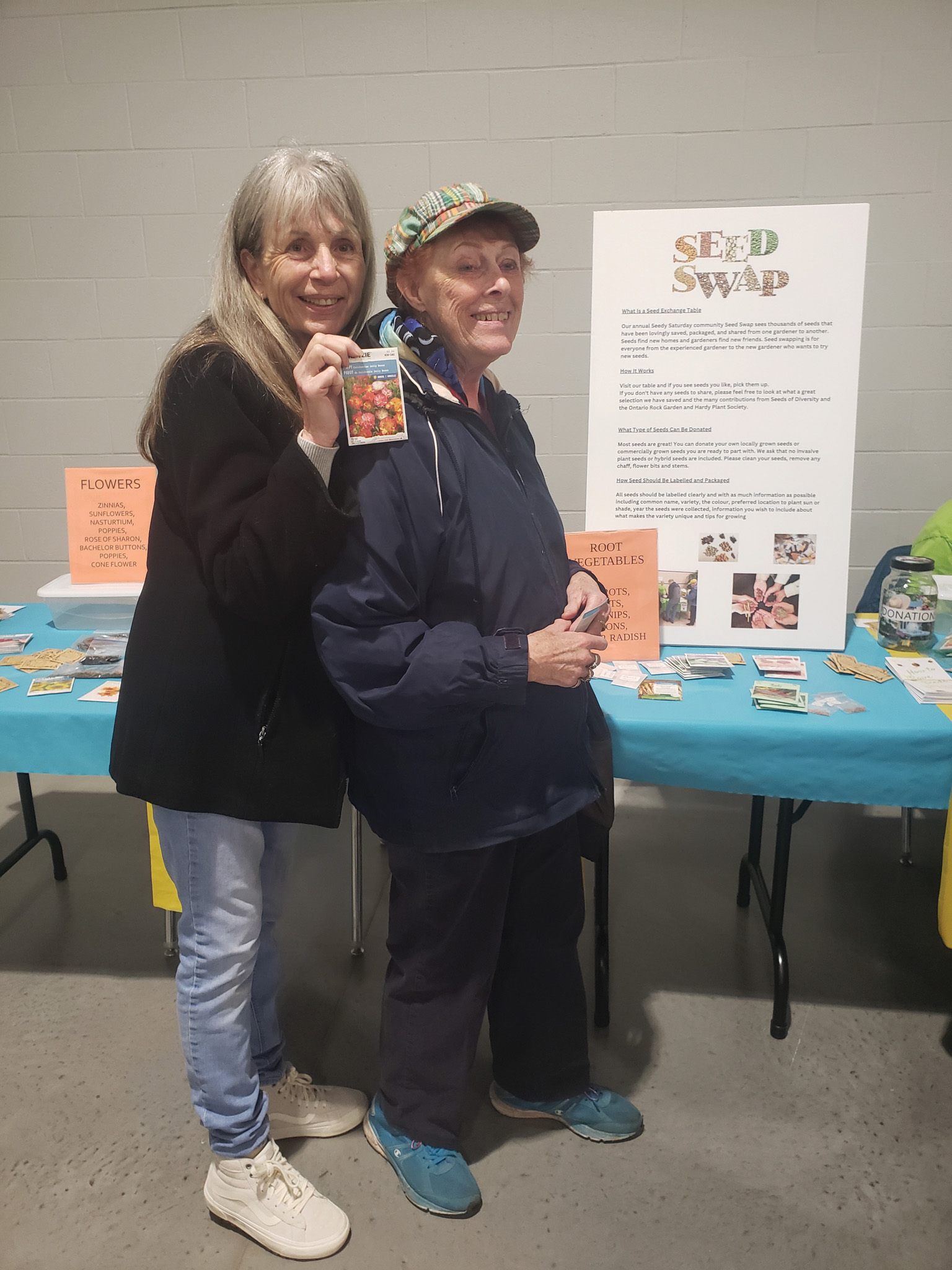 Lynn Stevenson & Muriel Currie at Seed Swap | The Haldimand Press
